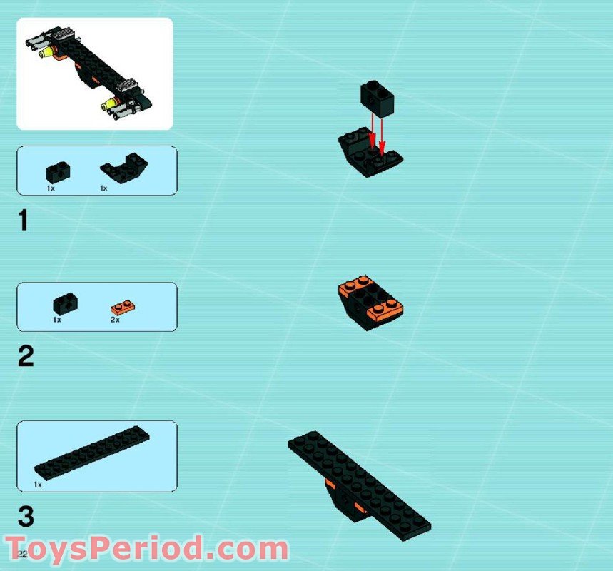 LEGO 8634 Mission 5: Turbocar Chase Instructions and Parts List