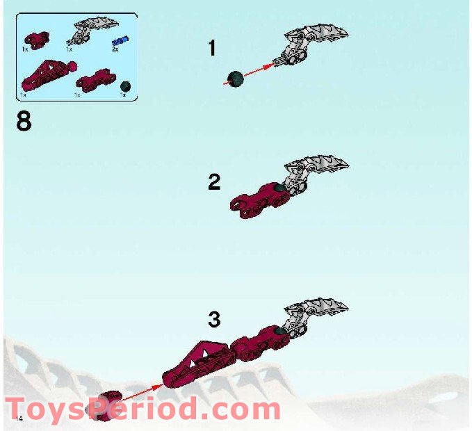 LEGO 8990 Fero and Skirmix Instructions and Parts List