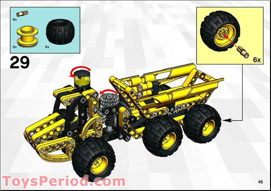 LEGO 8451 Dumper Instructions and Parts List
