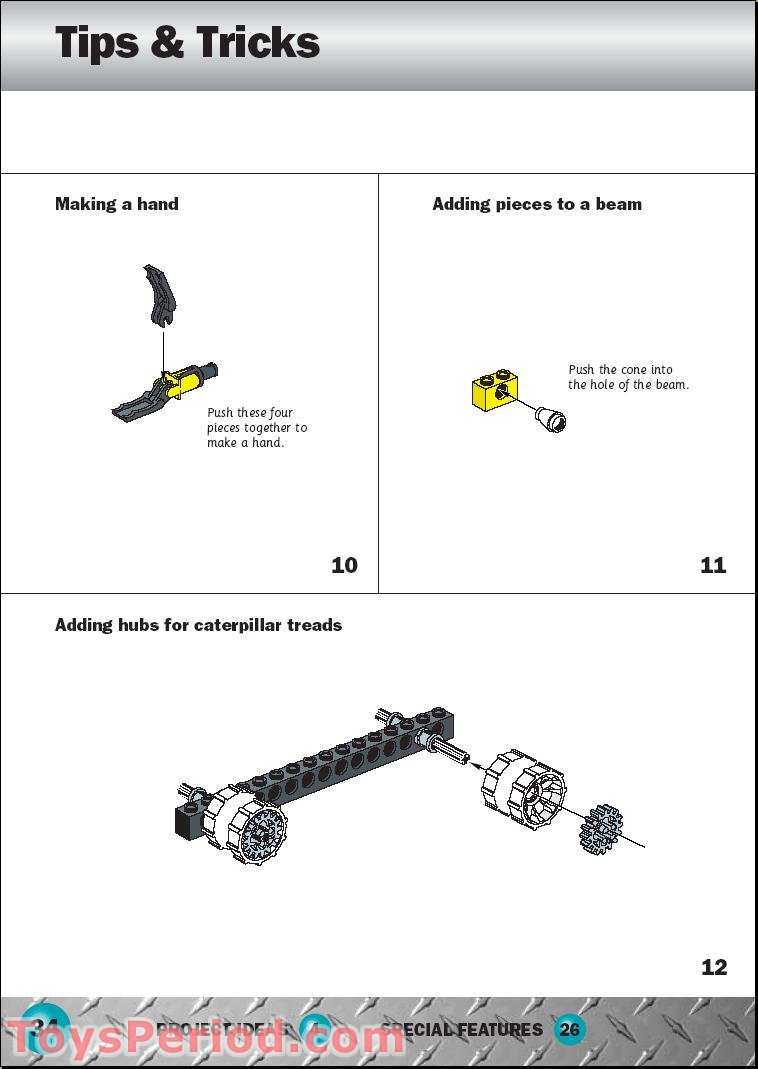 LEGO 9719 Robotics Invention System, Version 1.0 Instructions and Parts ...