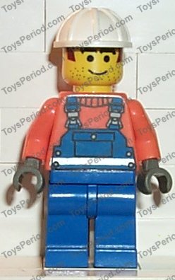 LEGO Sets with Minifigure con002 Overalls with Safety Stripe Blue ...