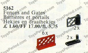 LEGO 5162 Fences and Gates Set Parts List