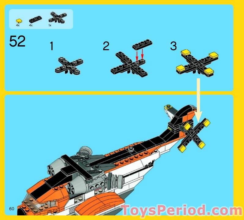 LEGO 7345 Transport Chopper Instructions and Parts List