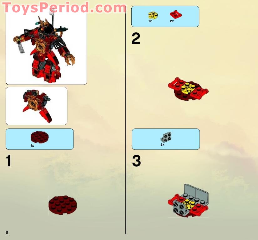 LEGO 9448 Samurai Mech Instructions and Parts List