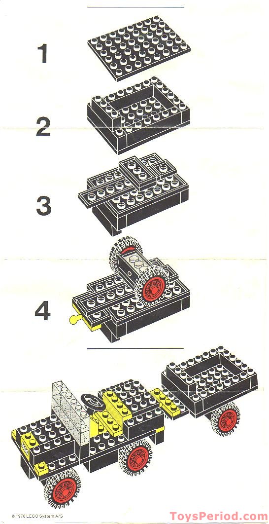 LEGO 385-1 Offroad Jeep with Trailer Instructions and Parts List