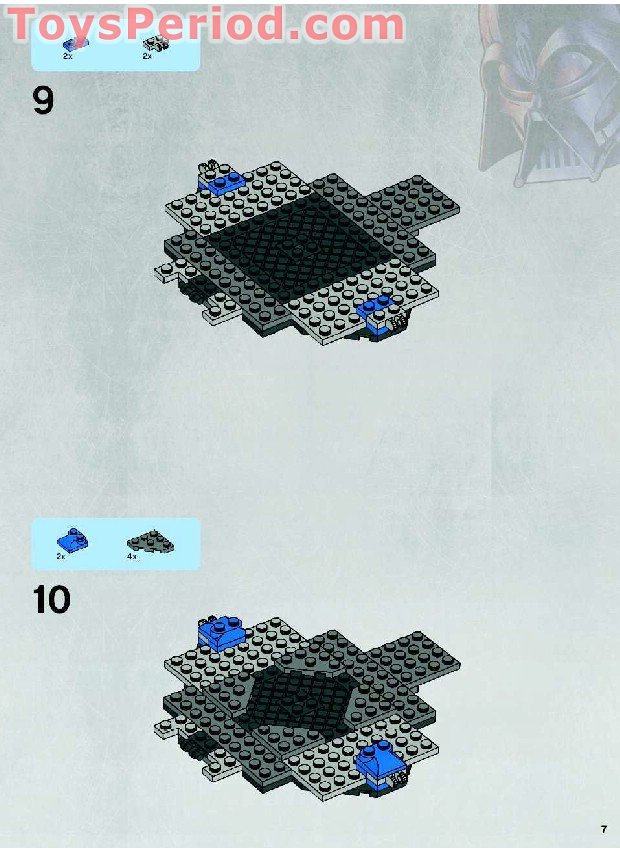 LEGO 7678 Droid Gunship Instructions and Parts List