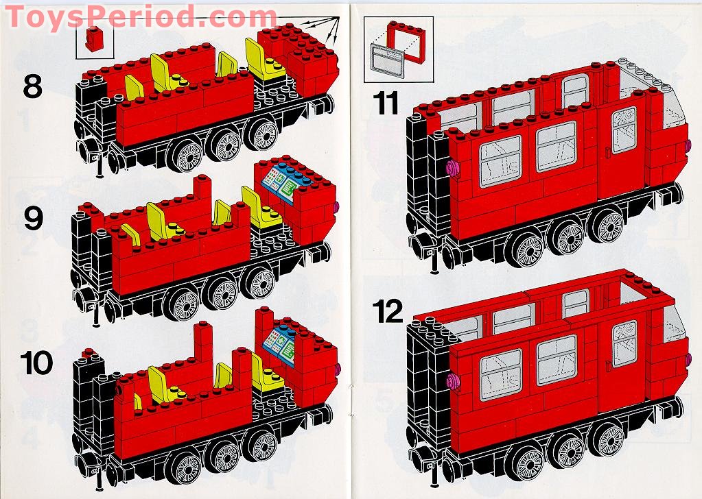 LEGO 7725 Electric Passenger Train Instructions and Parts List