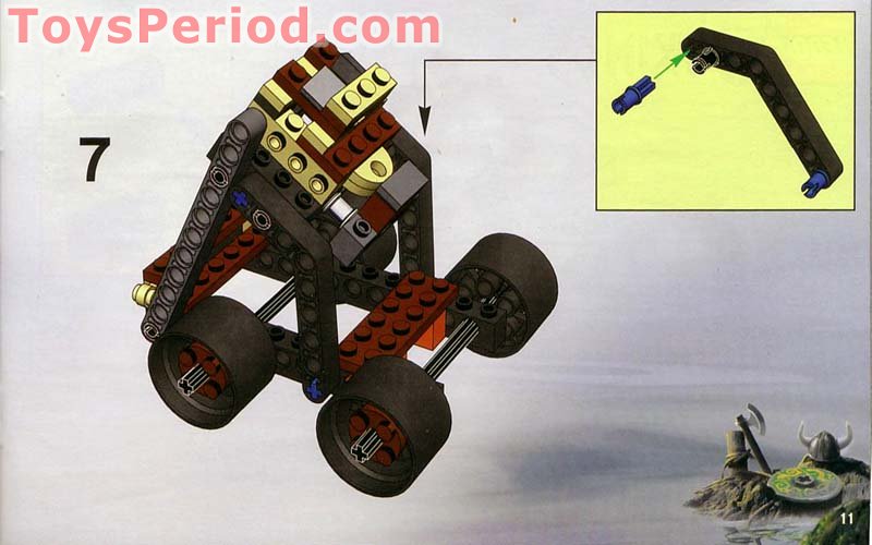 LEGO 7017 Viking Catapult Versus Nidhogg Dragon Instructions and Parts List