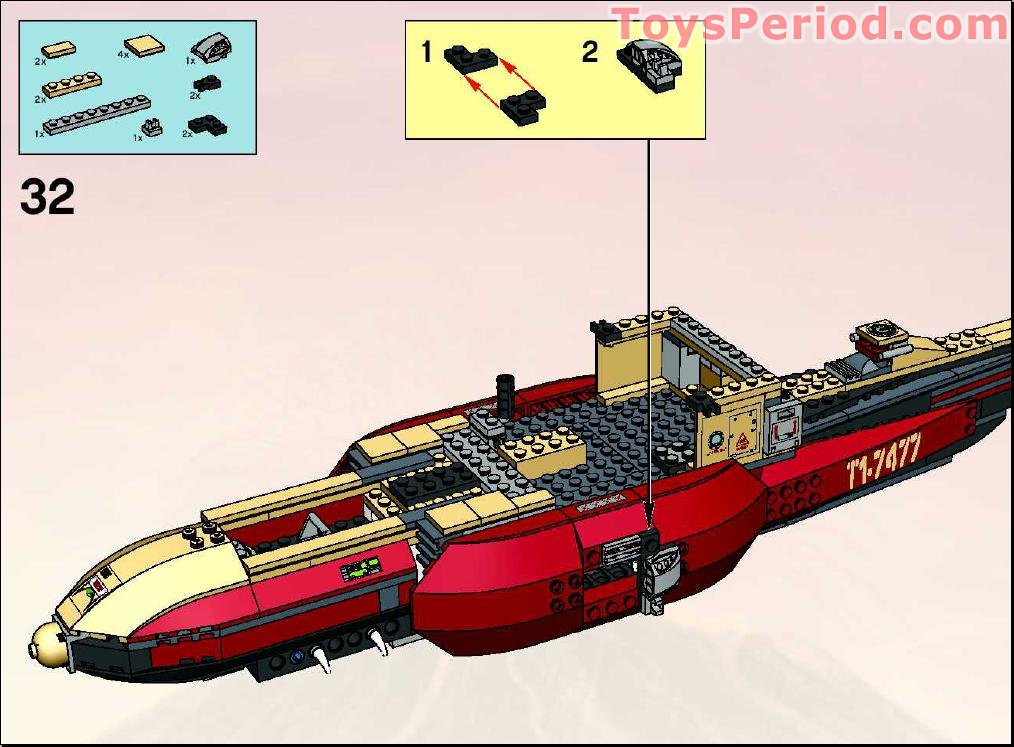 LEGO 7298 Dino Air Tracker Instructions and Parts List