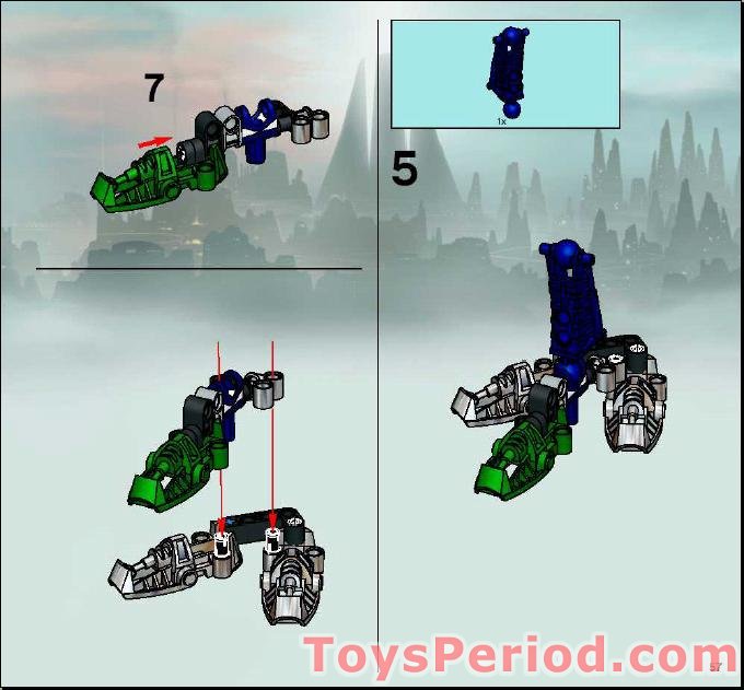 LEGO 8621 Turaga Dume and Nivawk Instructions and Parts List
