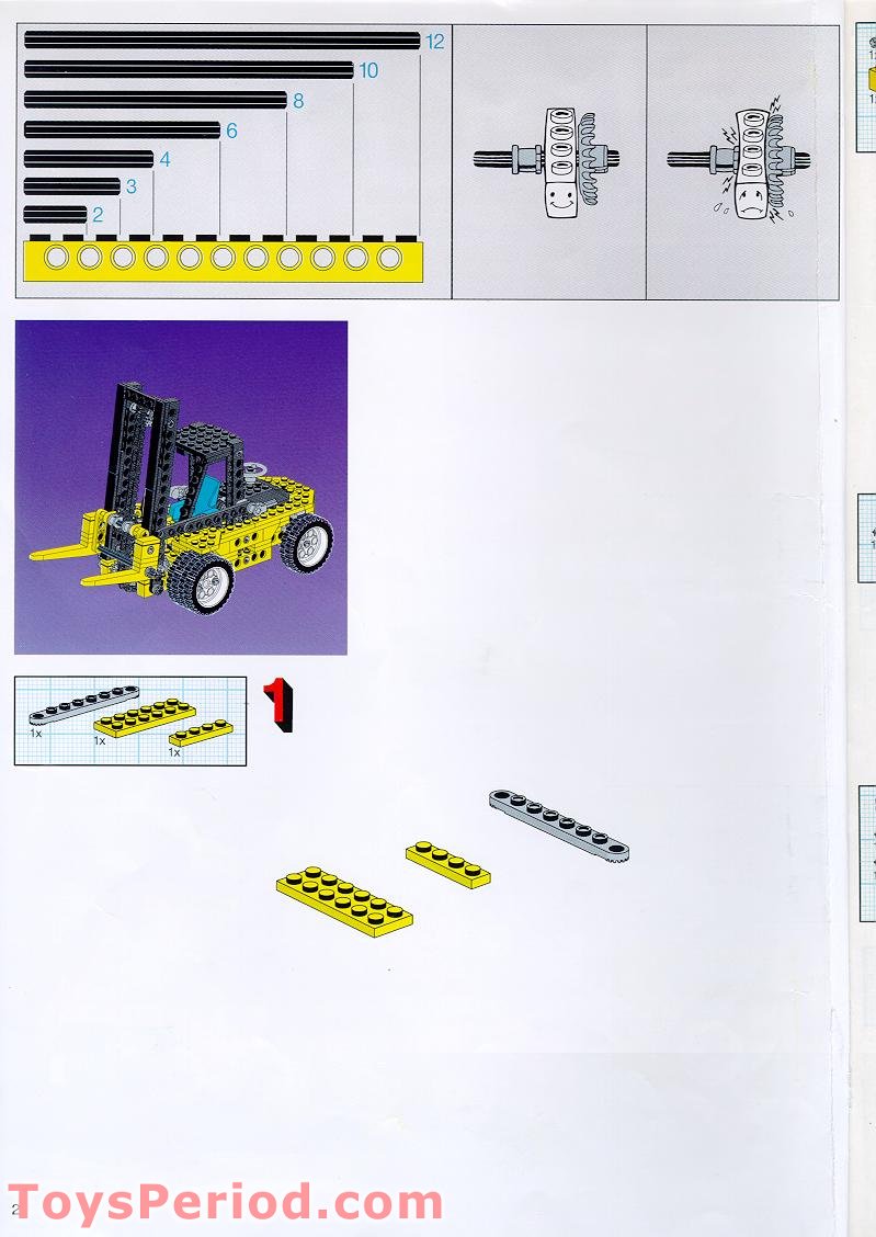 LEGO 8872 Forklift Transporter Instructions and Parts List