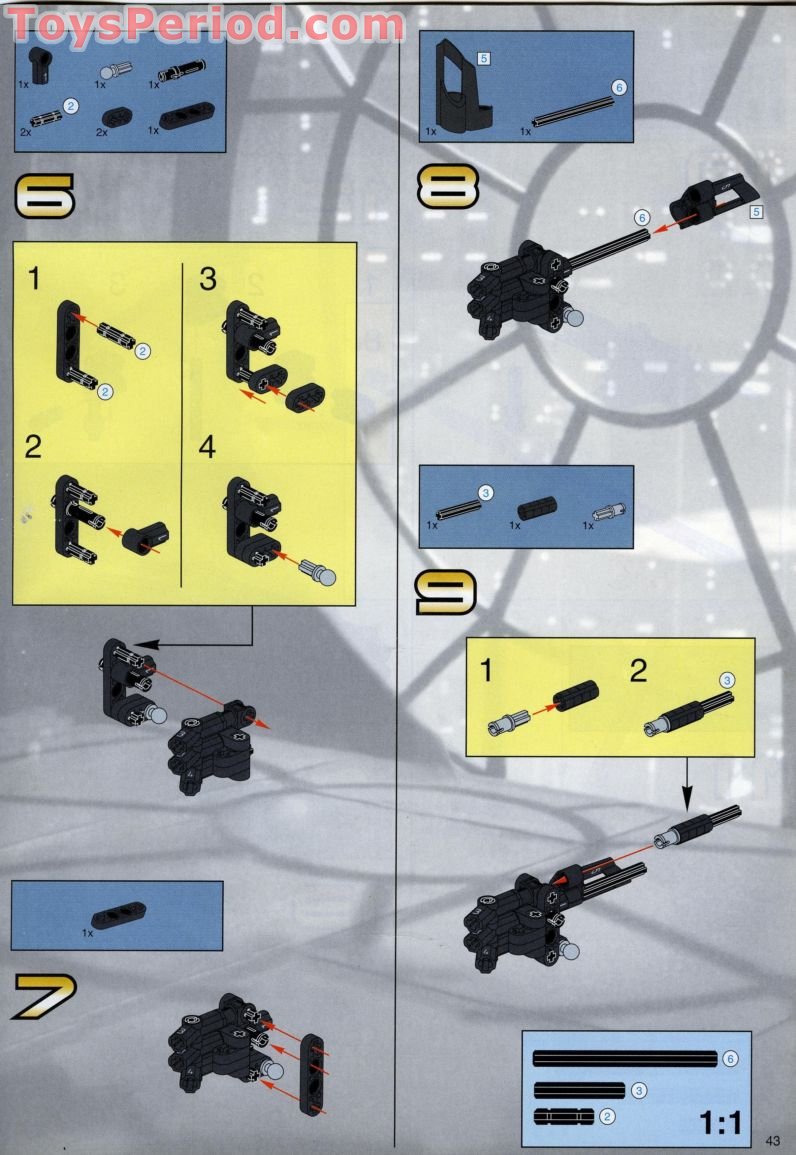 LEGO 8010 Darth Vader Instructions and Parts List