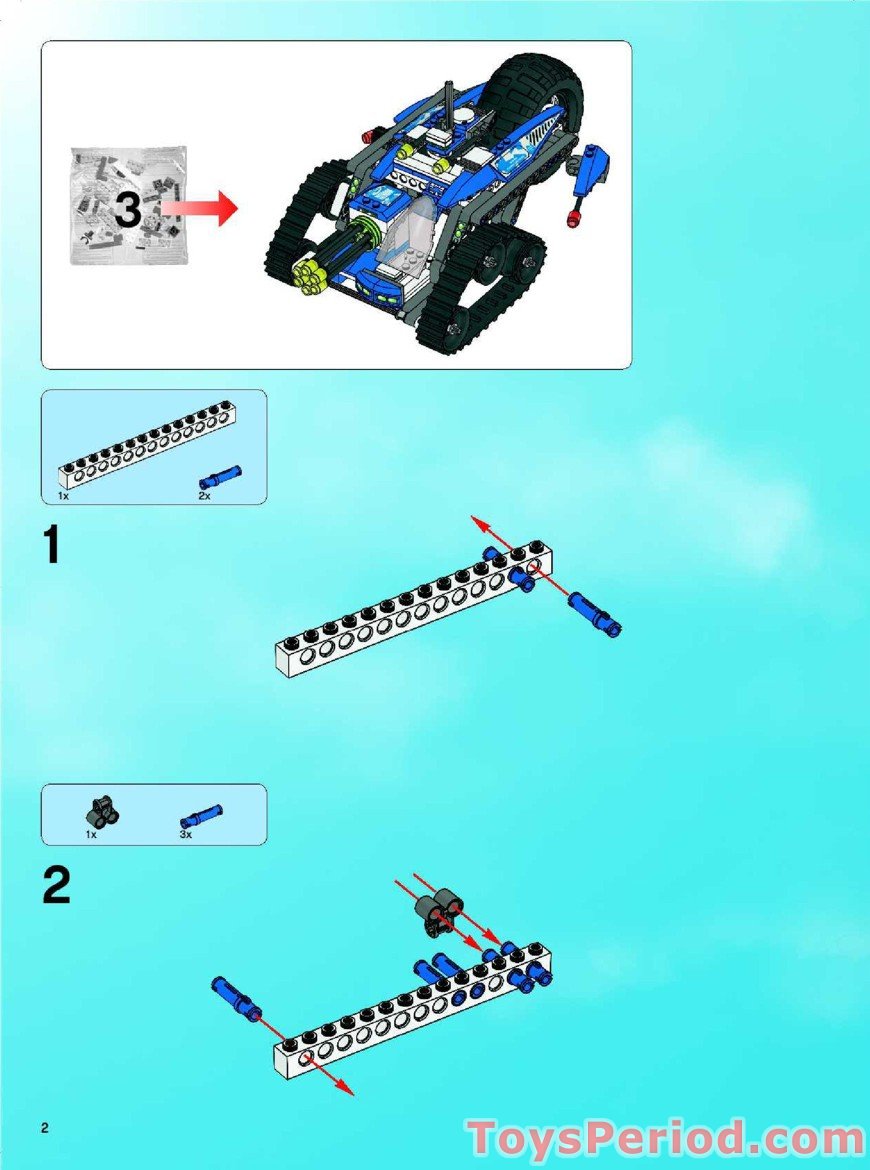 LEGO 8118 Hybrid Rescue Tank Instructions and Parts List