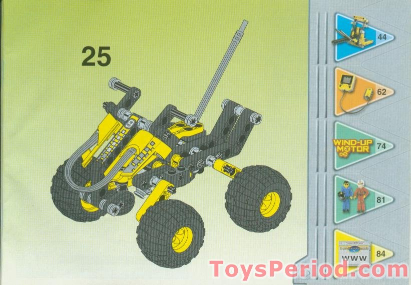 LEGO 8240 Slammer Stunt Bike Instructions and Parts List