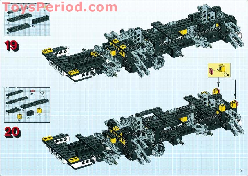 LEGO 8431 Pneumatic Crane Truck Instructions and Parts List