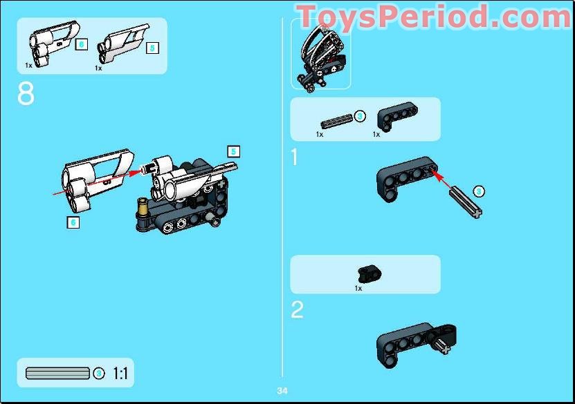 LEGO 8433 Cool Movers Instructions and Parts List