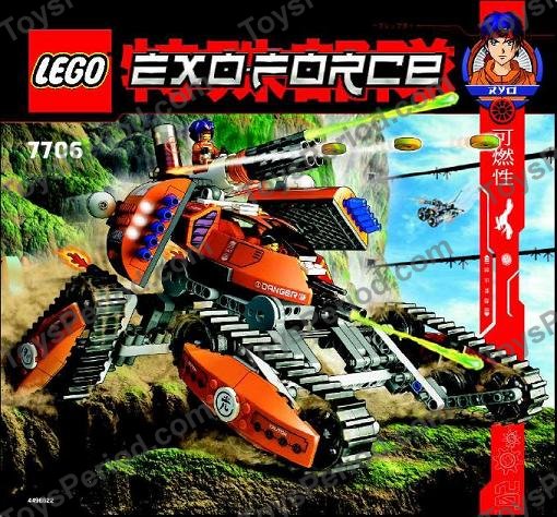LEGO 7706 Mobile Defense Tank Instructions and Parts List