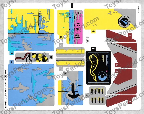 LEGO Sets with Part 75157stk01b Sticker Sheet for Set 75157 - North ...