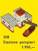 LEGO 308-3 Fire Station Instructions and Parts List