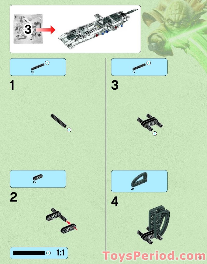 LEGO 75021 Republic Gunship Instructions and Parts List