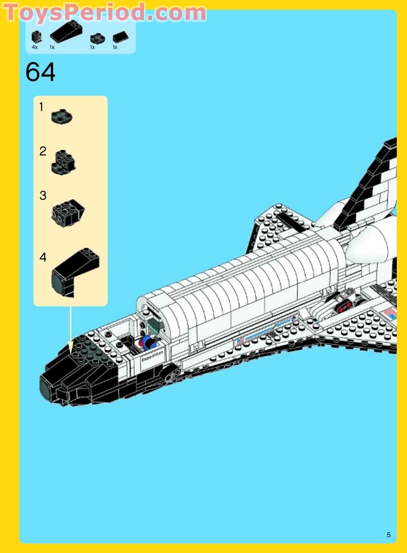 LEGO 10231 Shuttle Expedition Instructions and Parts List