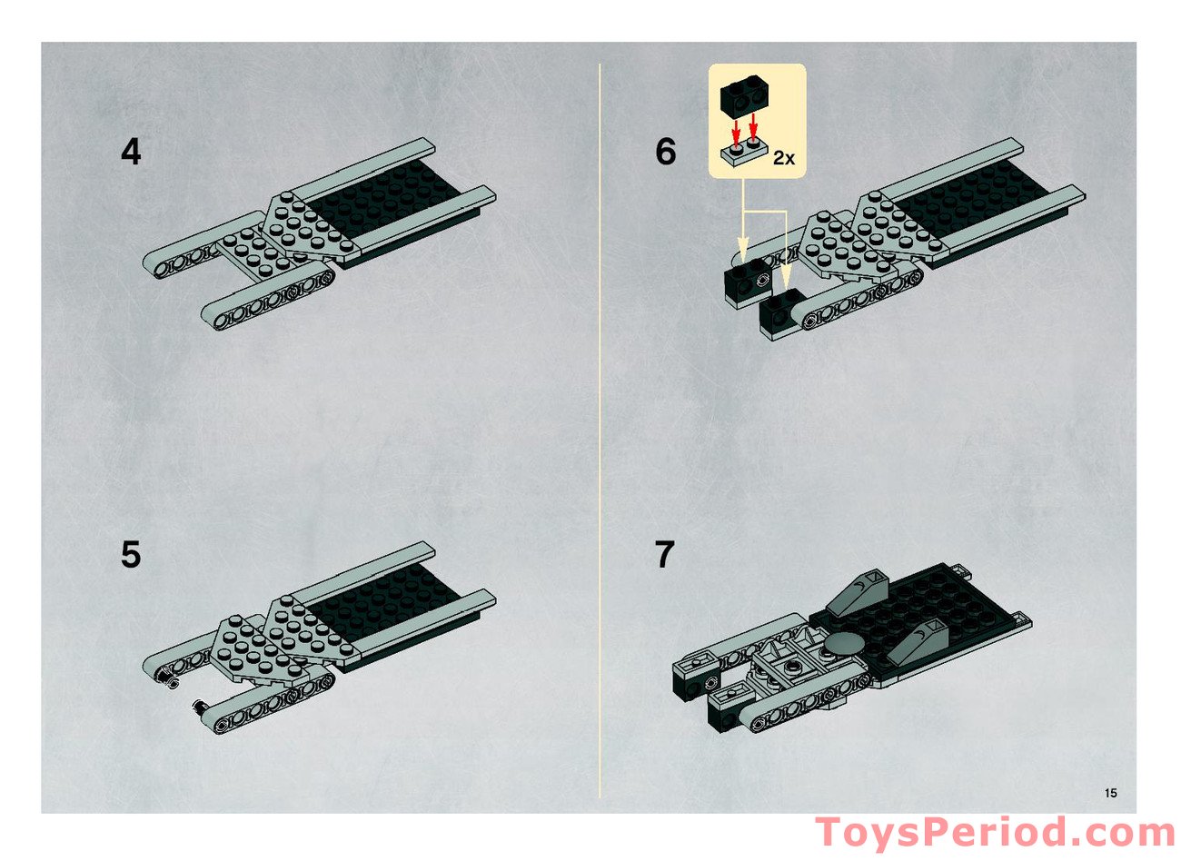 LEGO 10195 Republic Dropship with AT-OT Instructions and Parts List