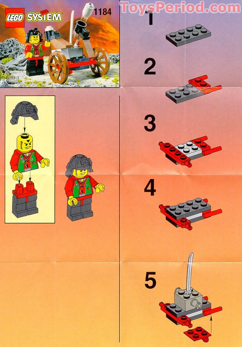 LEGO 1184 Ninja Blaster Instructions and Parts List