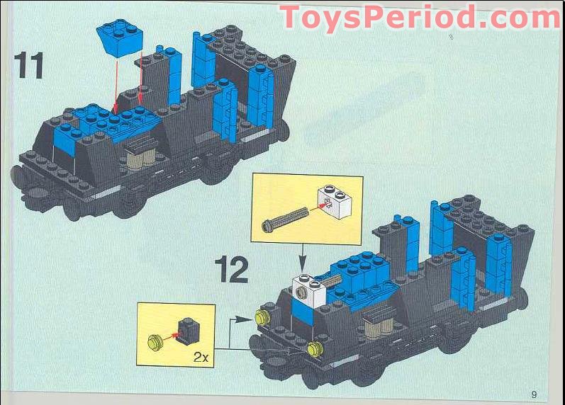 LEGO 3740 My Own Train - Small Engine Instructions and Parts List
