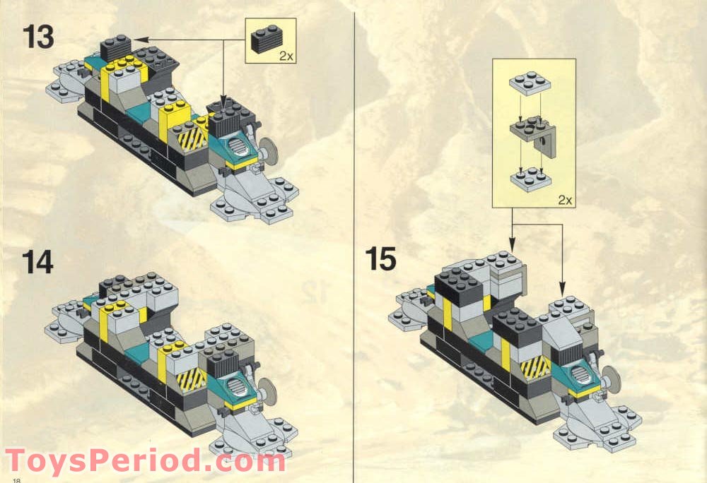 LEGO 4980 Tunnel Transport Instructions and Parts List