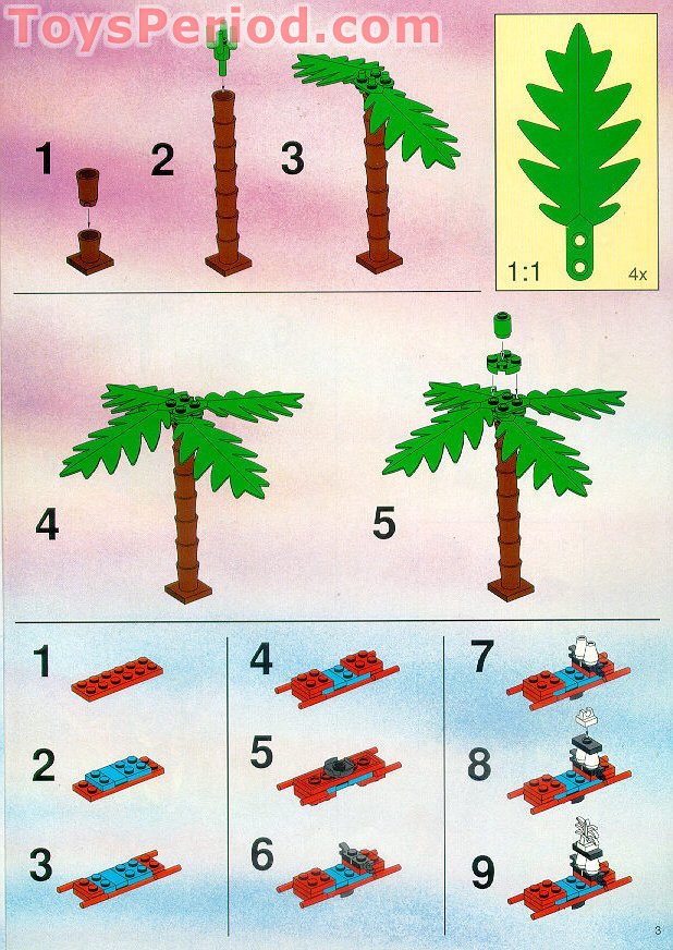 LEGO 6278 Enchanted Island Instructions and Parts List