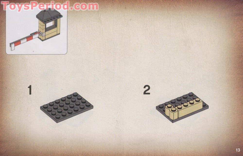 LEGO 7620 Indiana Jones Motorcycle Chase Instructions and Parts List