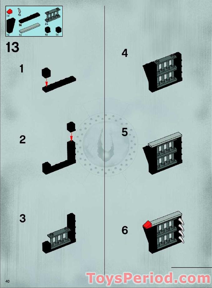 LEGO 8894 Piraka Stronghold Instructions and Parts List