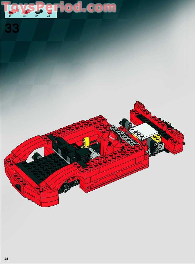 LEGO 8143 Ferrari 1:17 F430 Challenge Instructions and Parts List