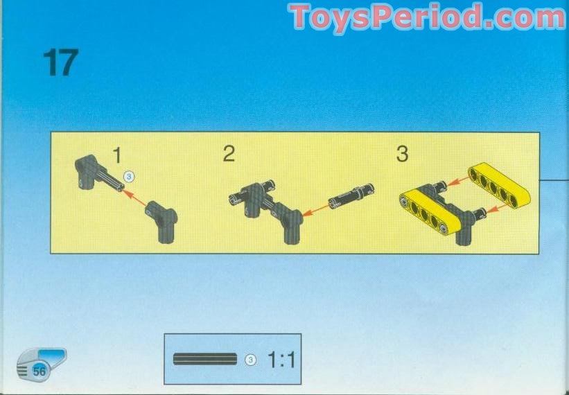 LEGO 8240 Slammer Stunt Bike Instructions and Parts List