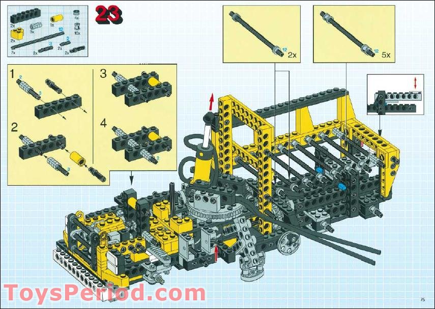 LEGO 8438 Pneumatic Crane Truck Instructions and Parts List