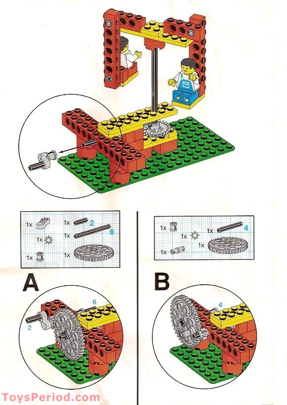 LEGO 9610 Gears Mini Set Instructions and Parts List