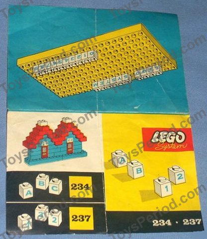 LEGO 237 Number Bricks Instructions and Parts List