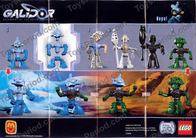 LEGO 4045 Nepol, McDonald's Number 5 Set Parts List