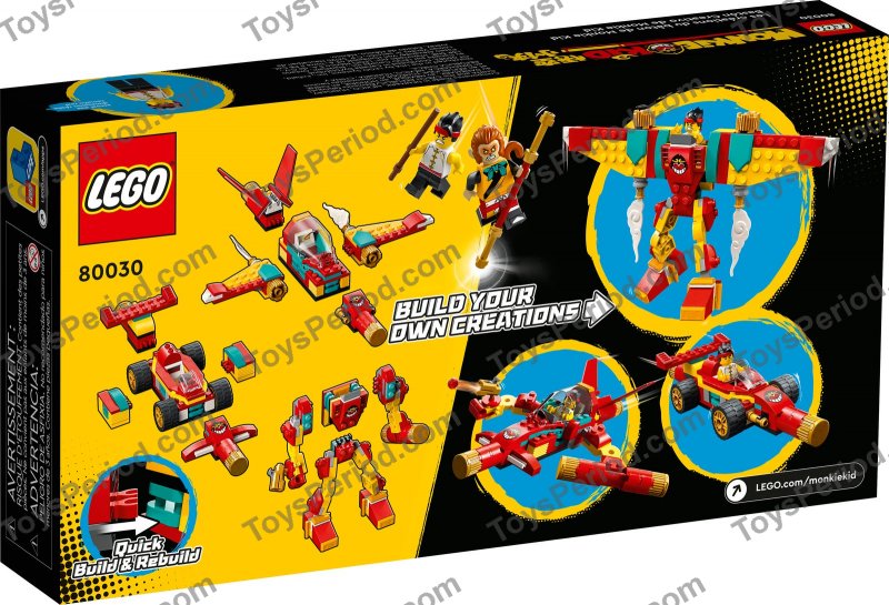 LEGO 80030 Monkie Kid’s Staff Creations Set Parts List
