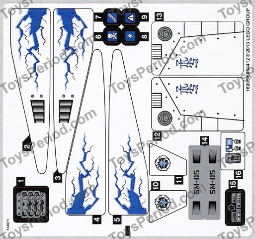 LEGO Sets with Part 70724stk01a Sticker Sheet for Set 70724 - Solid ...