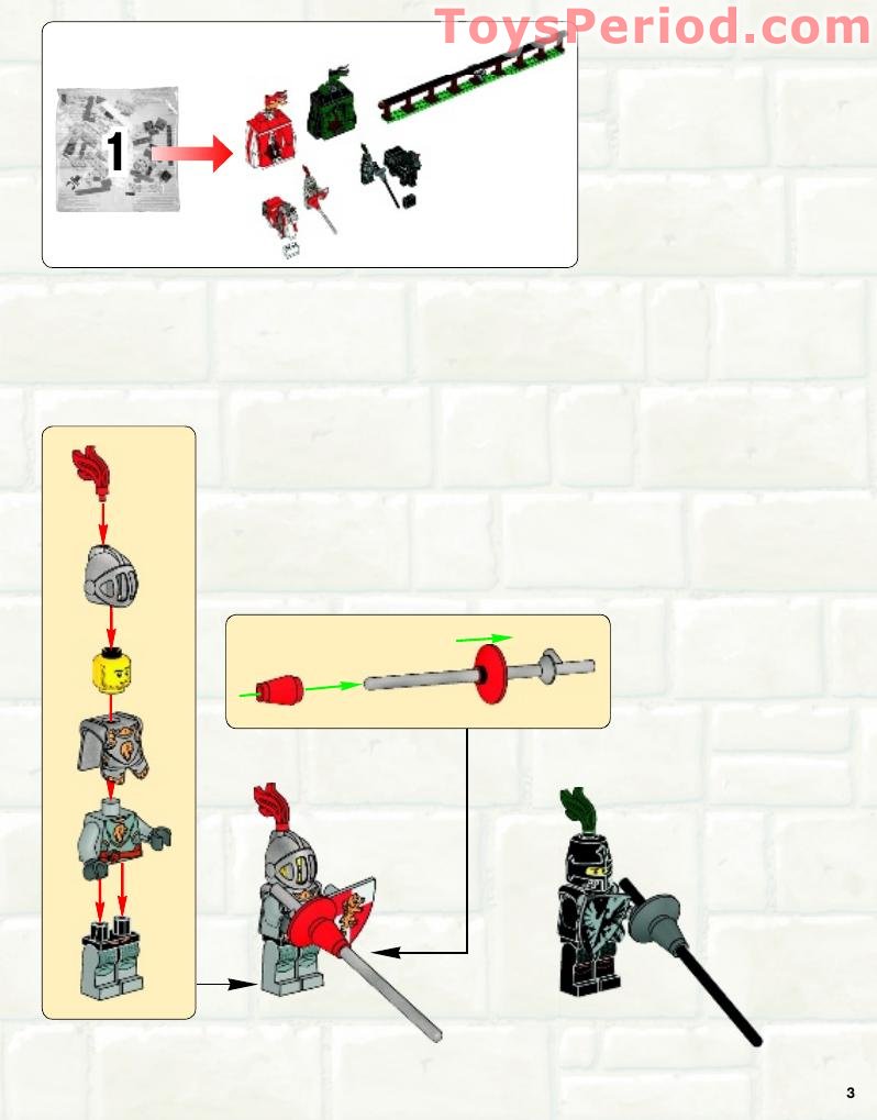LEGO 10223 Kingdoms Joust Instructions and Parts List