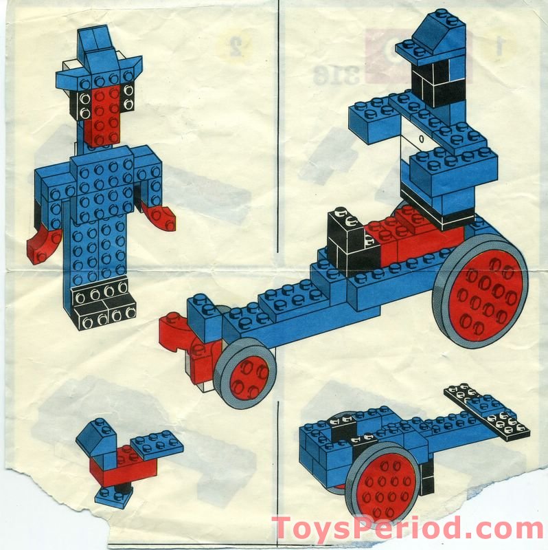 LEGO 316-2 Farm Tractor Instructions and Parts List