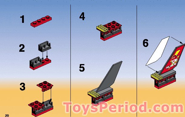 LEGO 2774 Airshow - Red Tiger Instructions and Parts List