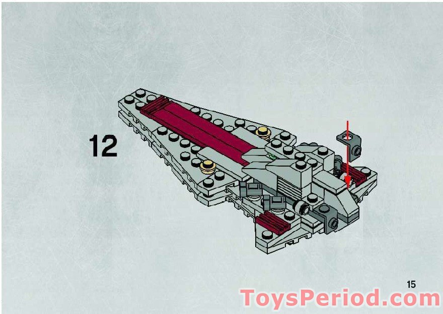 LEGO 20007 Mini Republic Attack Cruiser Instructions and Parts List