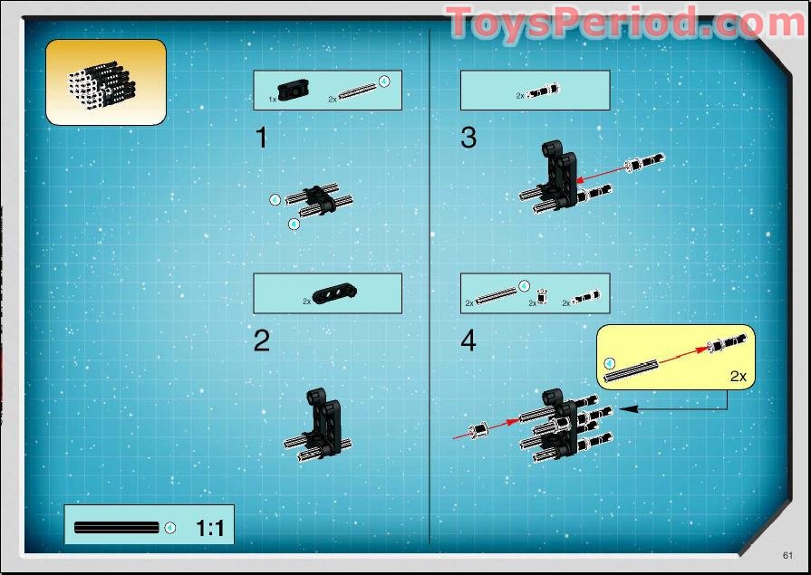 LEGO 4481 Technic Hailfire Droid Instructions and Parts List