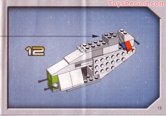 LEGO 4490 Mini Republic Gunship Instructions and Parts List