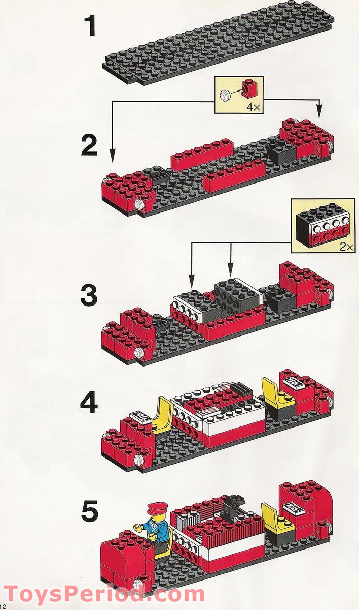 LEGO 4551 Crocodile Locomotive Instructions and Parts List