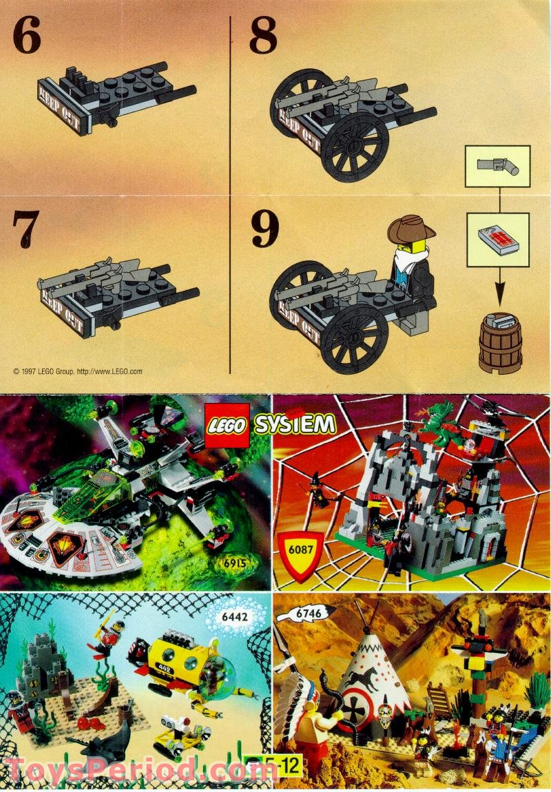 LEGO 6790 Bandit's Wheelgun (Boxed) Instructions and Parts List