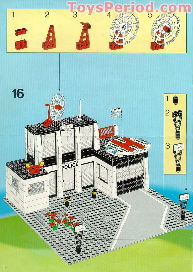 LEGO 6386 Police Command Base Instructions and Parts List