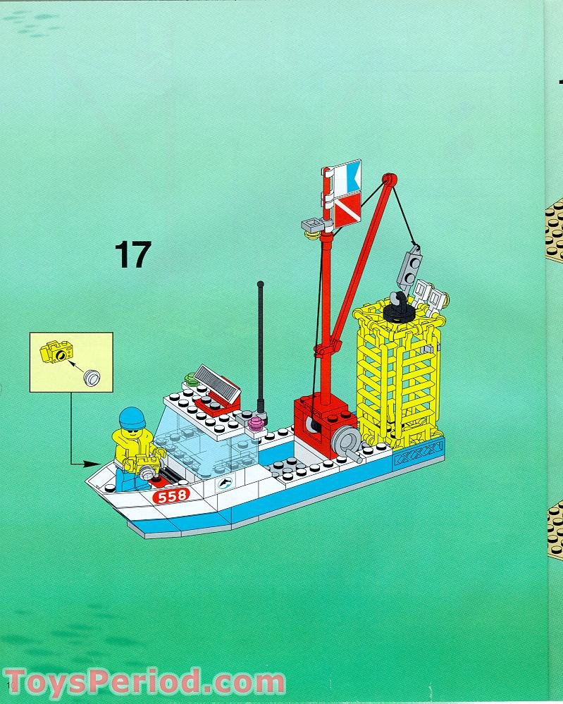 LEGO 6558 Shark Cage Cove Instructions and Parts List